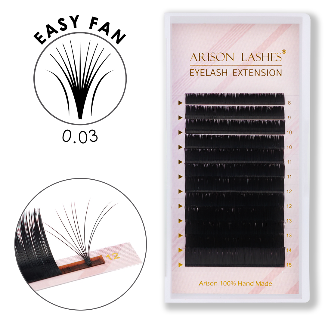 Easy Fanning Lashes - 0.03mm CC curl – Arison Lashes