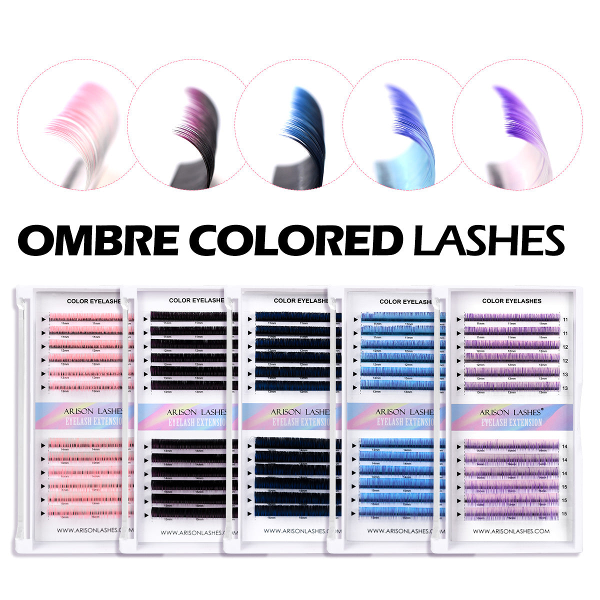 Ombre Colored Eyelash Extensions – Arison Lashes